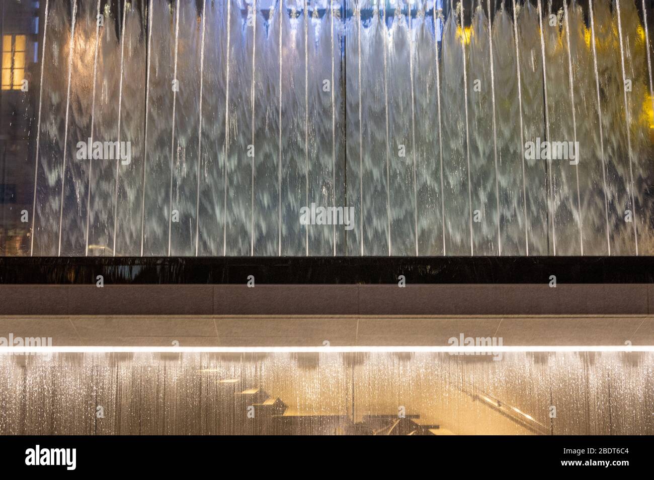 Italy, Milan, 13 February 2020, Crystal Waterfall, play of light and ...