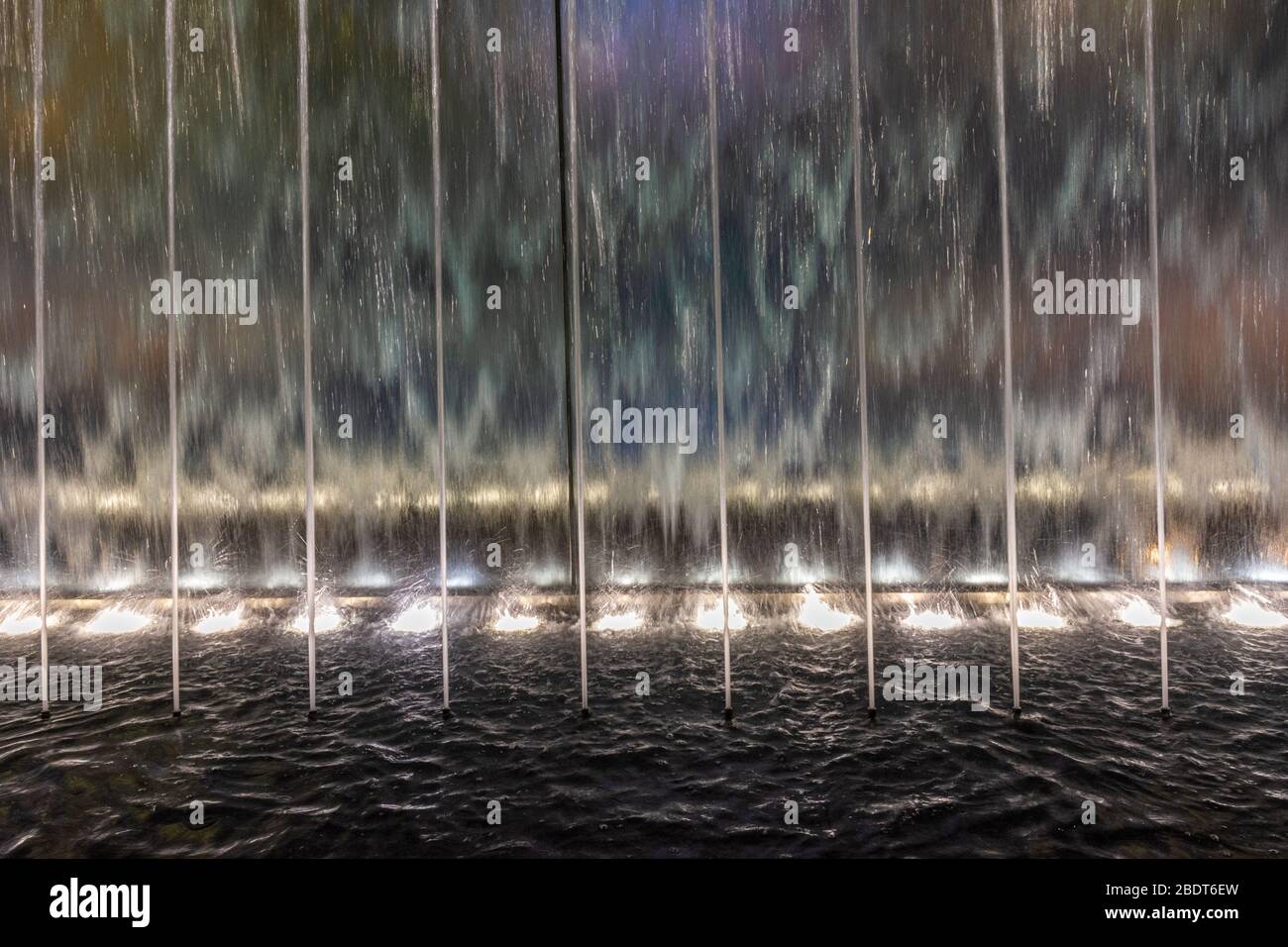 Italy, Milan, 13 February 2020, Crystal Waterfall, play of light and ...