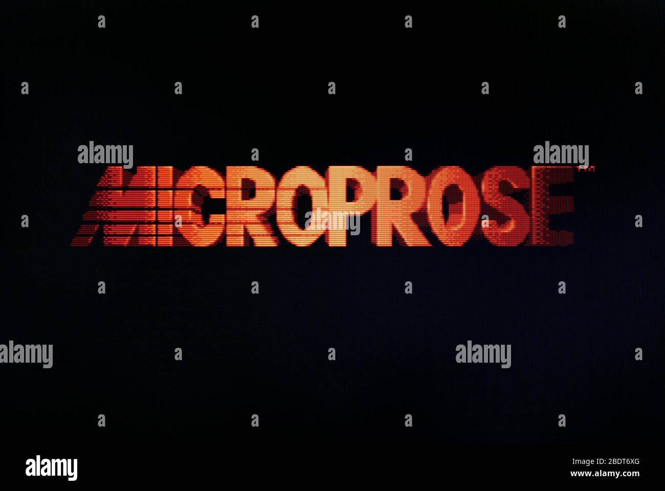 Microprose Logo - Sega Genesis Mega Drive - Editorial use only Stock ...