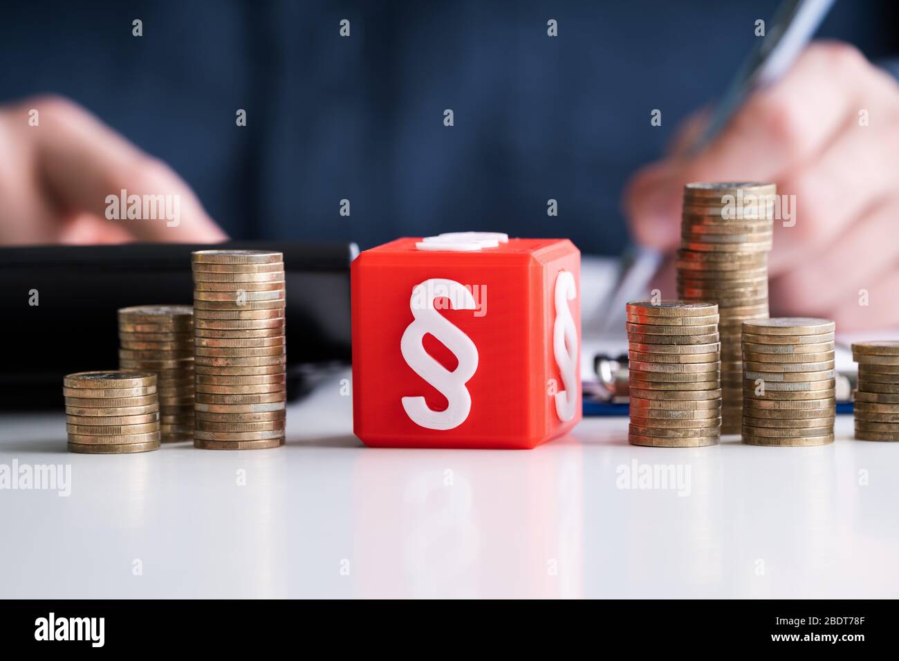 Close-up Of Red Paragraph Symbol Leaning On Documents Stock Photo - Alamy
