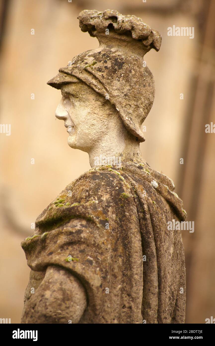 Stone statue in the Roman Baths in Bath city centre Stock Photo - Alamy