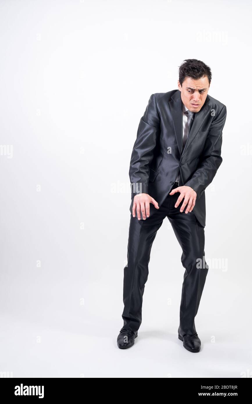 Terrified Man Full Body