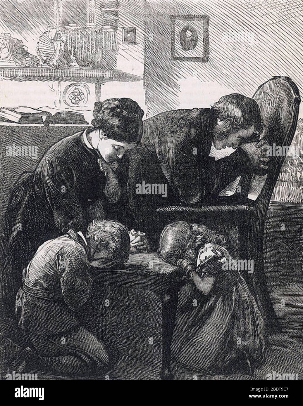 Family devotion 19th century hi-res stock photography and images - Alamy