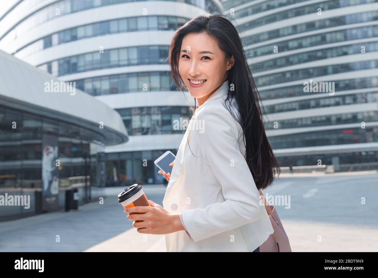 Indian lady happy office hi-res stock photography and images - Alamy