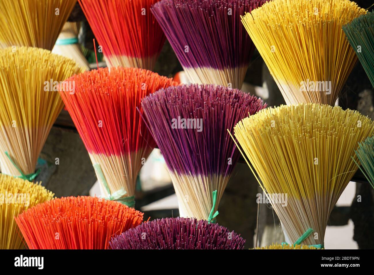factory producing colorful incense sticks in vietnam Stock Photo - Alamy