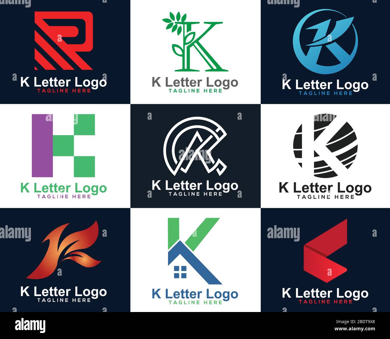 Stylish K letter financial insurance logo sign. Letter K logo icon ...