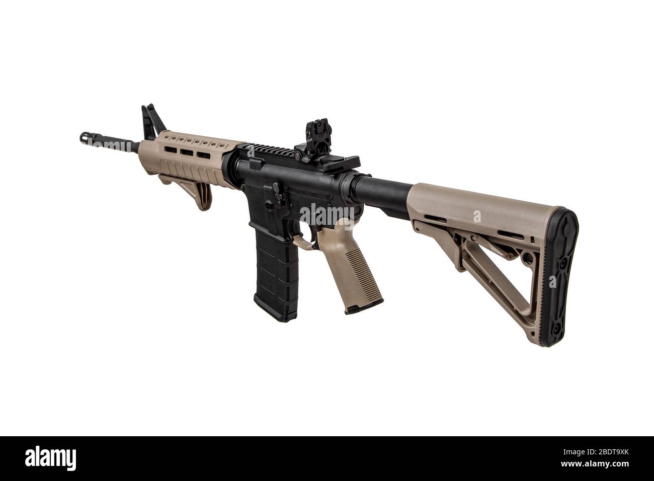 Modern automatic rifle isolated on white background. Weapons for police ...