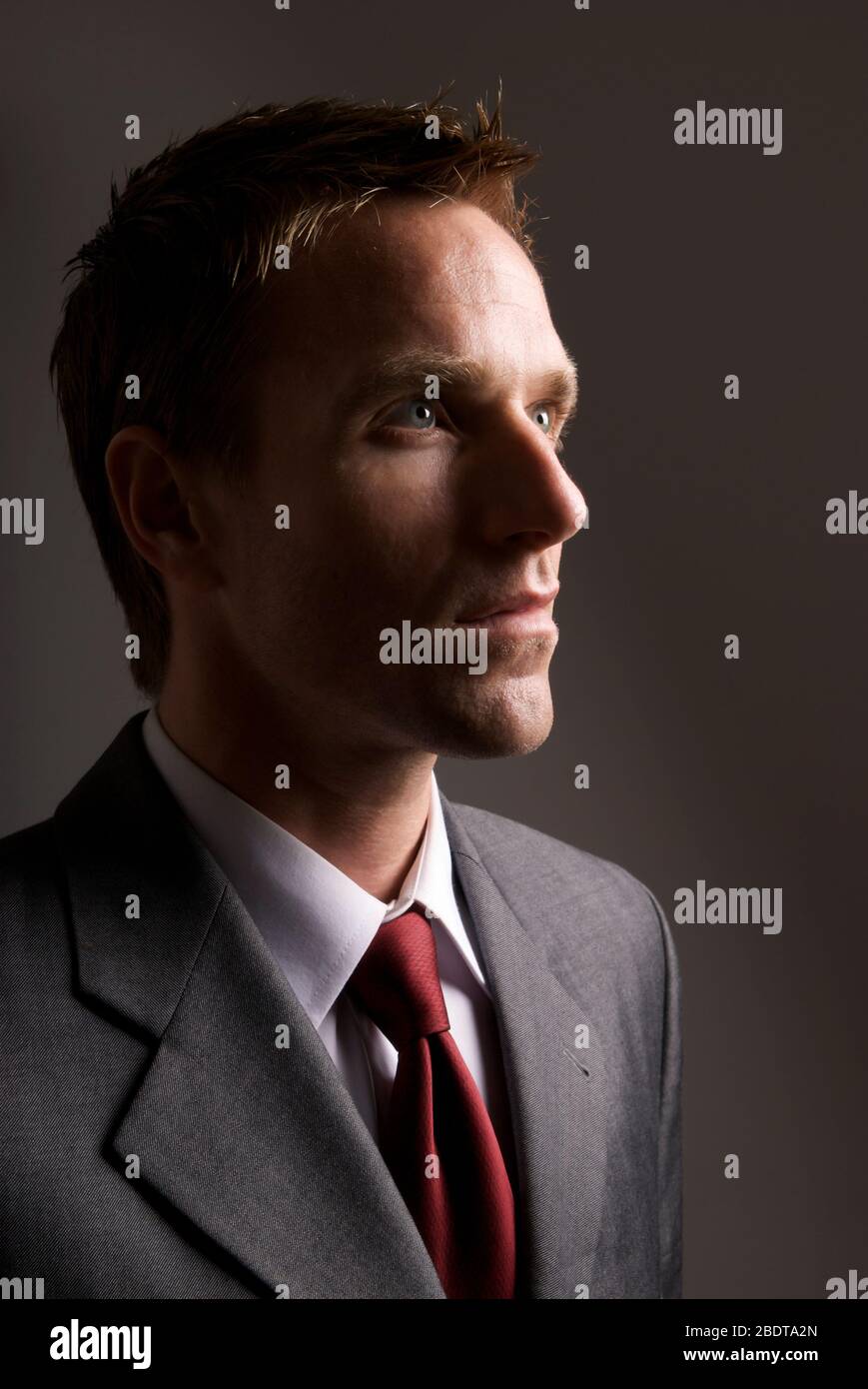 Businessman in profile serious face hi-res stock photography and images ...