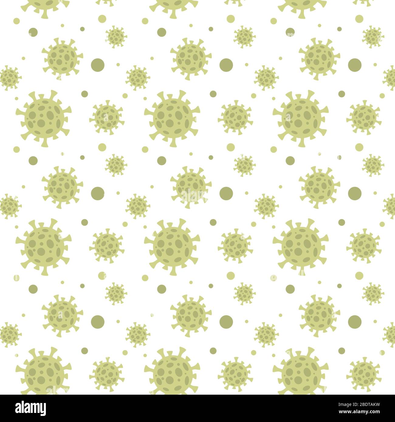 Coronavirus Covid-19 cells vector flat seamless pattern. Epidemic ...
