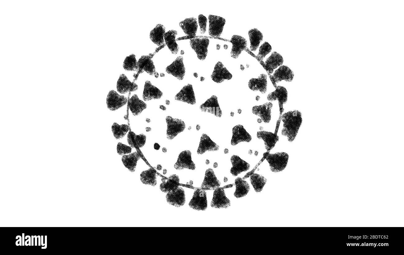 animated coronavirus, drawing on blackboard Stock Photo - Alamy
