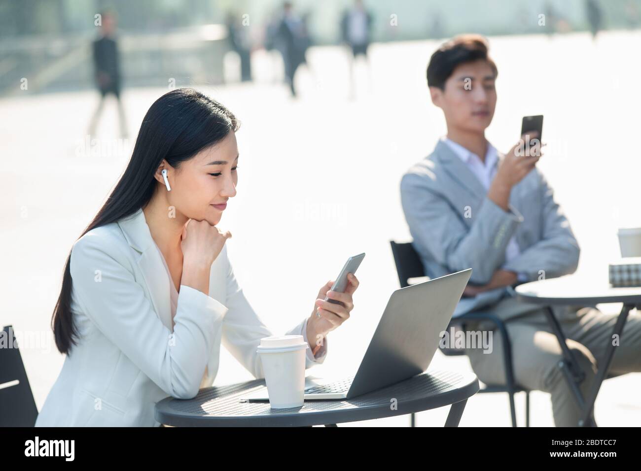 Business people in the outdoor work Stock Photo - Alamy