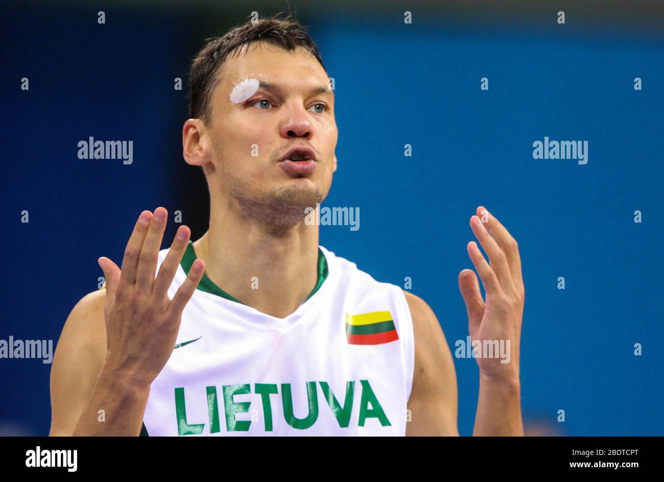 Lithuania's Sarunas Jasikevicius. Lithuanian basketball player and ...