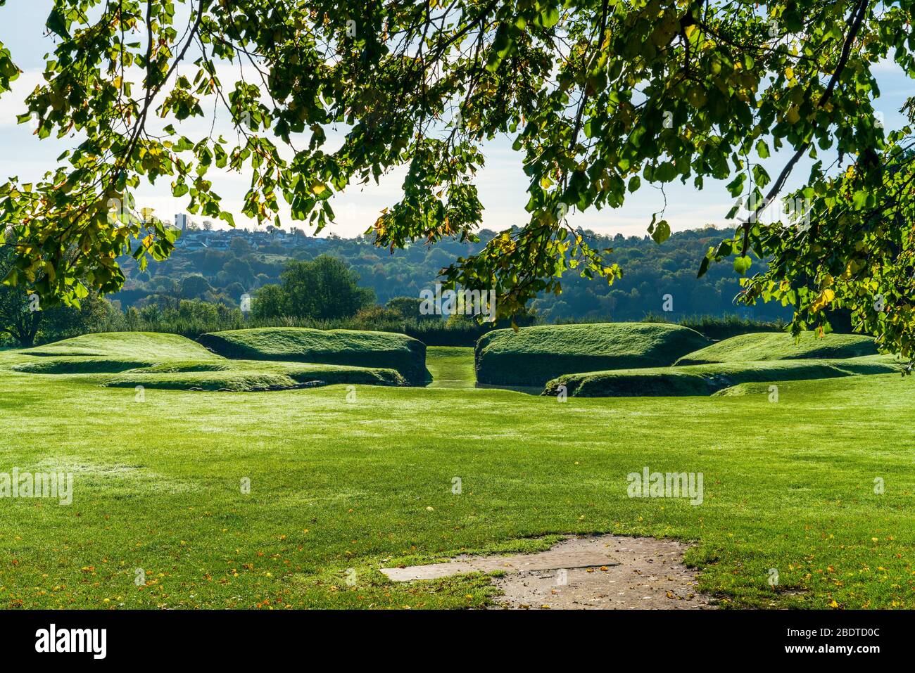 Caerleon Amphitheatre, Wales, United Kingdom, Europe Stock Photo - Alamy