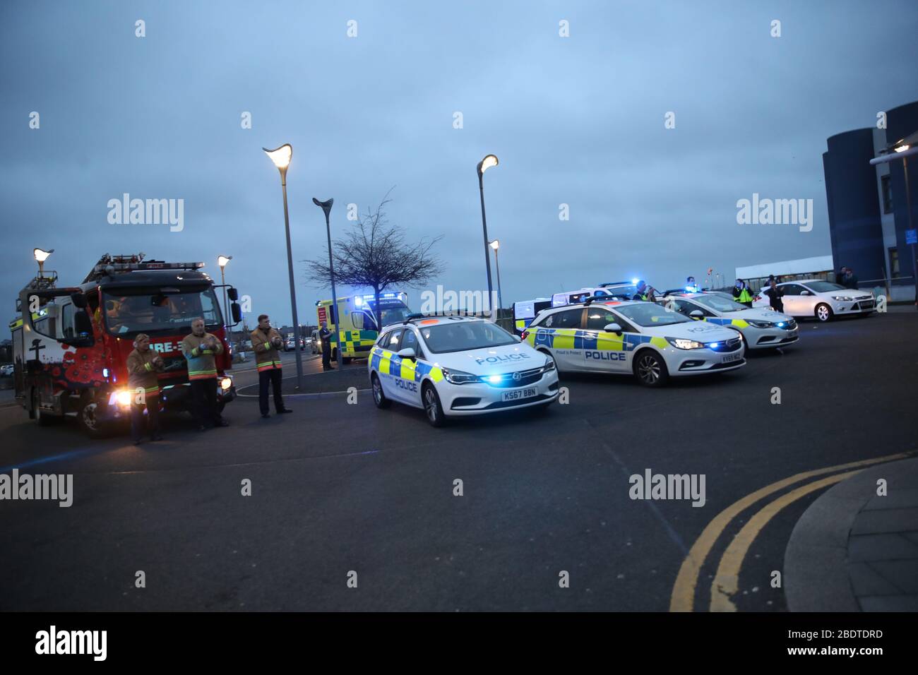 Fire workers outside hospital hi-res stock photography and images - Alamy