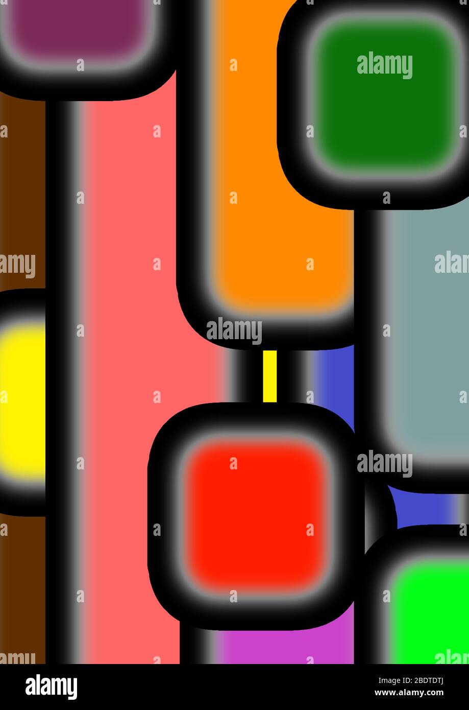 Colorful abstract template for text from rounded rectangles. Background ...