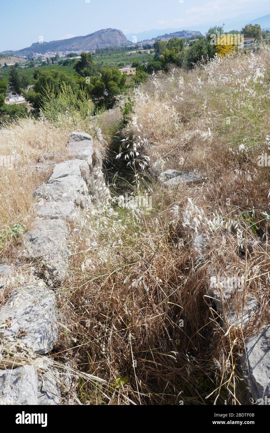 Tiryns Archaeological Site Stock Photo - Alamy