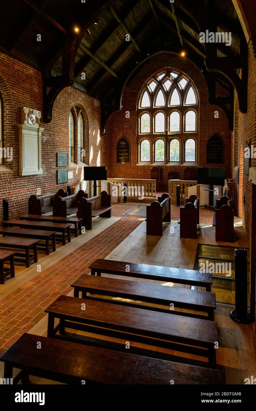 Historic Jamestown Church interior Stock Photo - Alamy