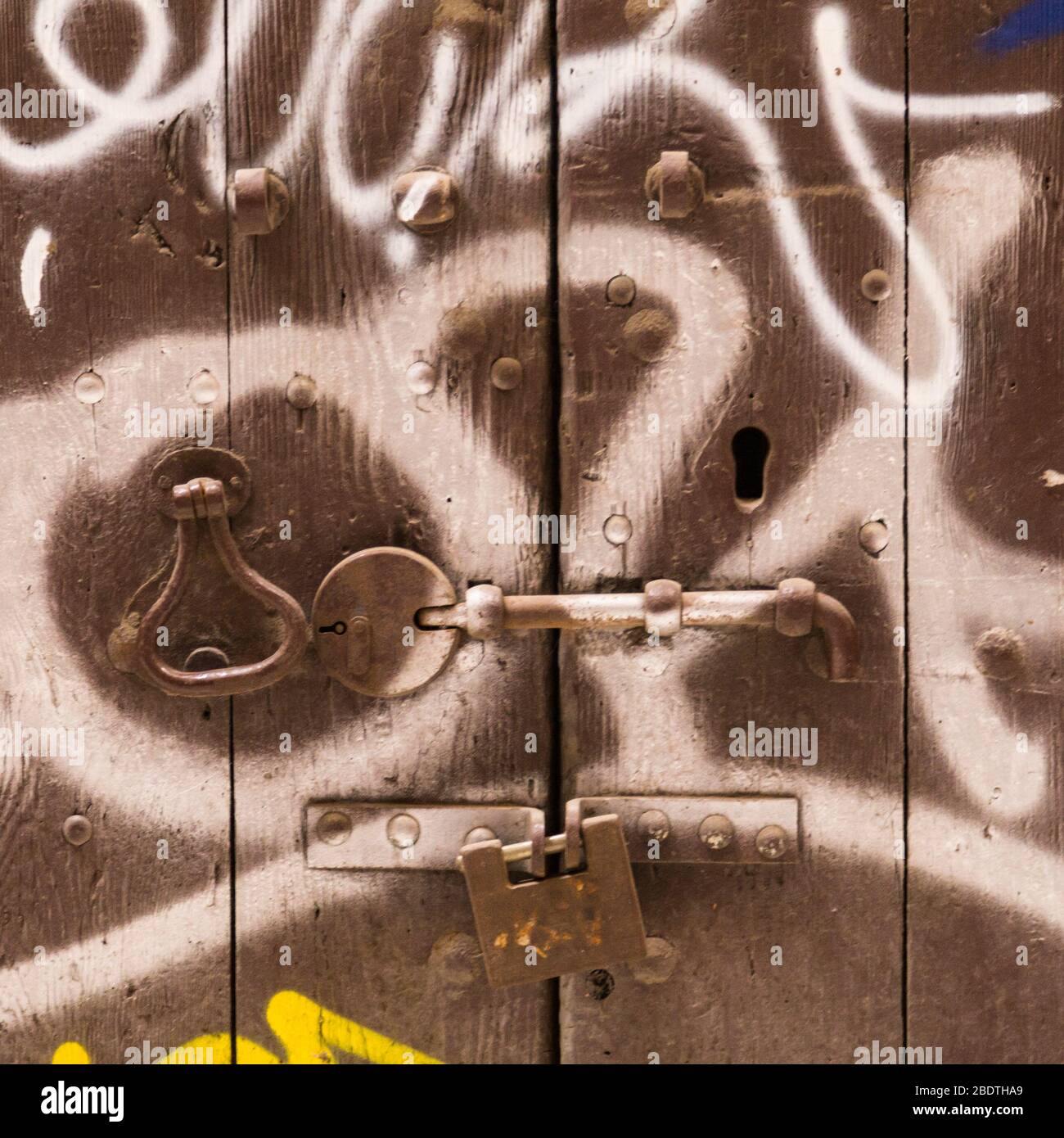 Barred wooden door hi-res stock photography and images - Alamy