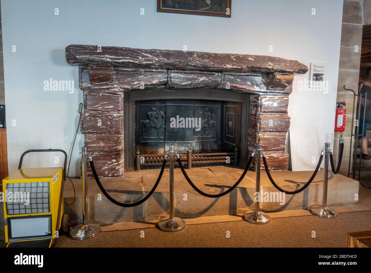 Marble fireplace, probably a gift from Benito Mussolini to Adolf Hitler ...