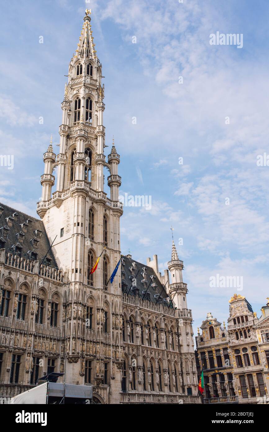 On the Grand Place in Brussels, Belgium in Sunny day Stock Photo - Alamy