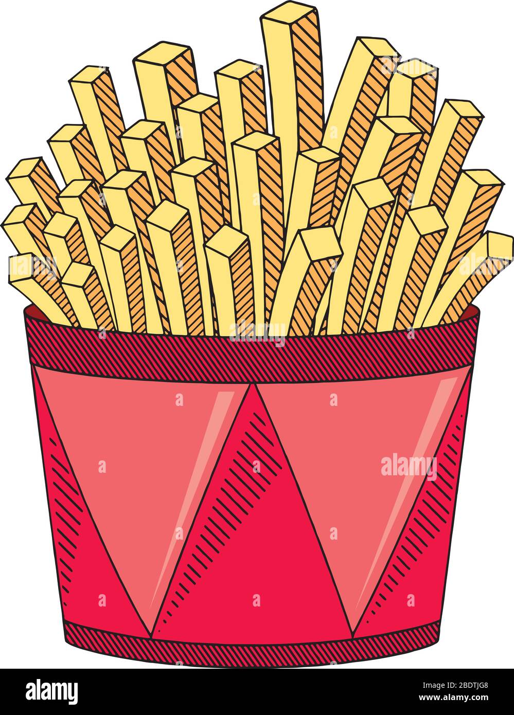French fries/ chips - illustration/ clipart Stock Vector Image & Art ...