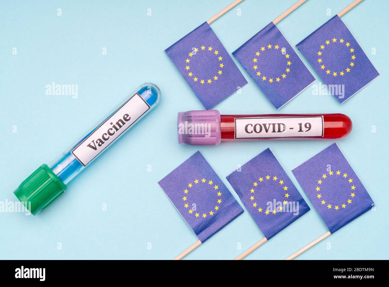 Laboratory test tubes for coronavirus and allergy tests in Europe ...
