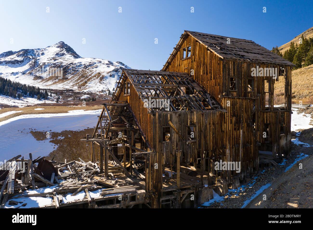Abandoned Mining Structures in Colorado Stock Photo - Alamy