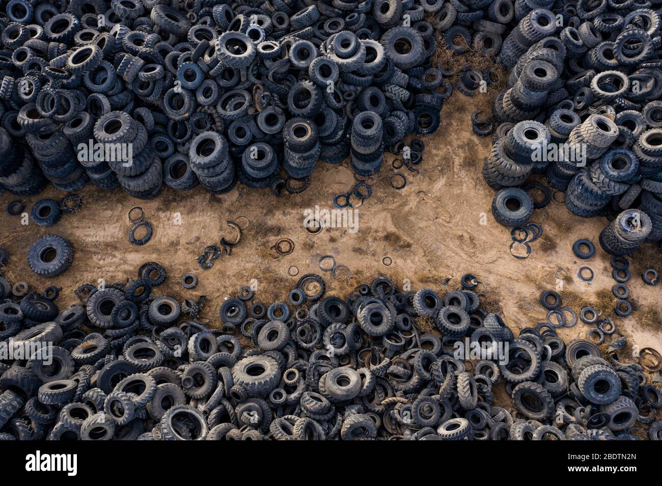 Mountains of Tires in a Landfill in the Colorado Plains Stock Photo - Alamy
