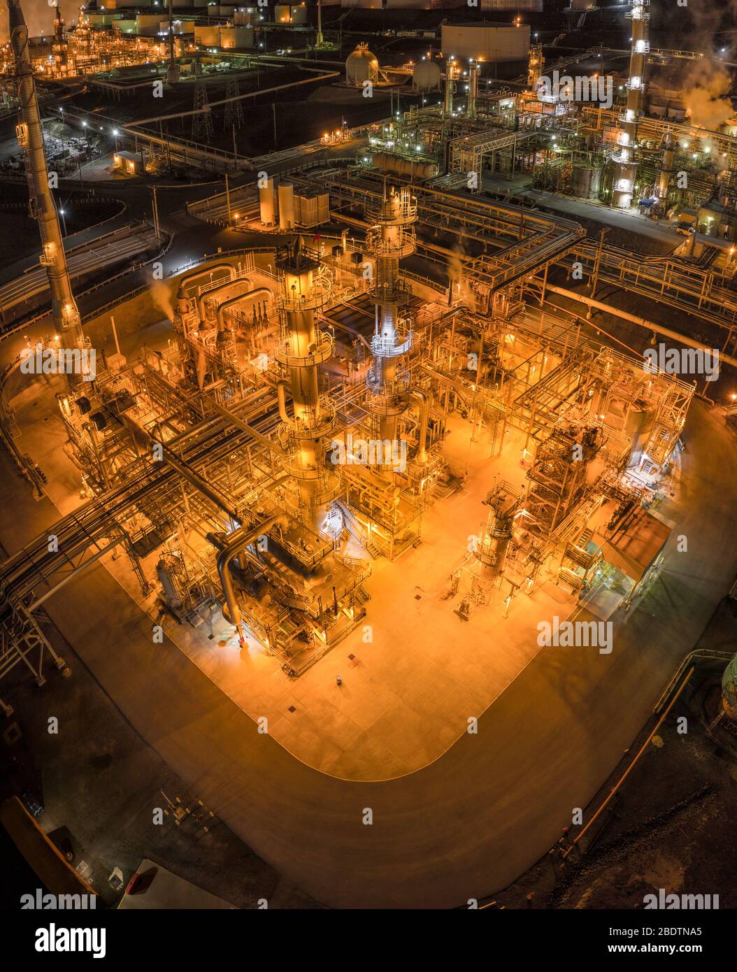 A Refinery as Seen from Above near Tomey, San Francisco, Califor Stock ...