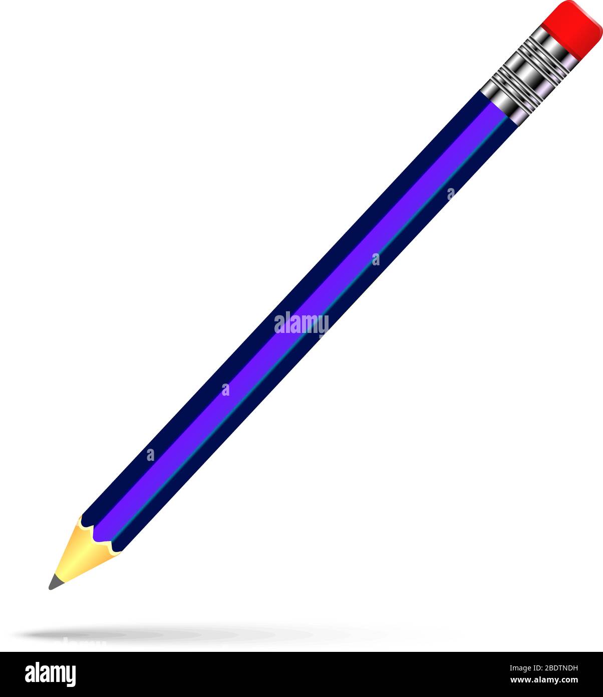 One pencil gray blue background white vector Stock Vector Image & Art ...