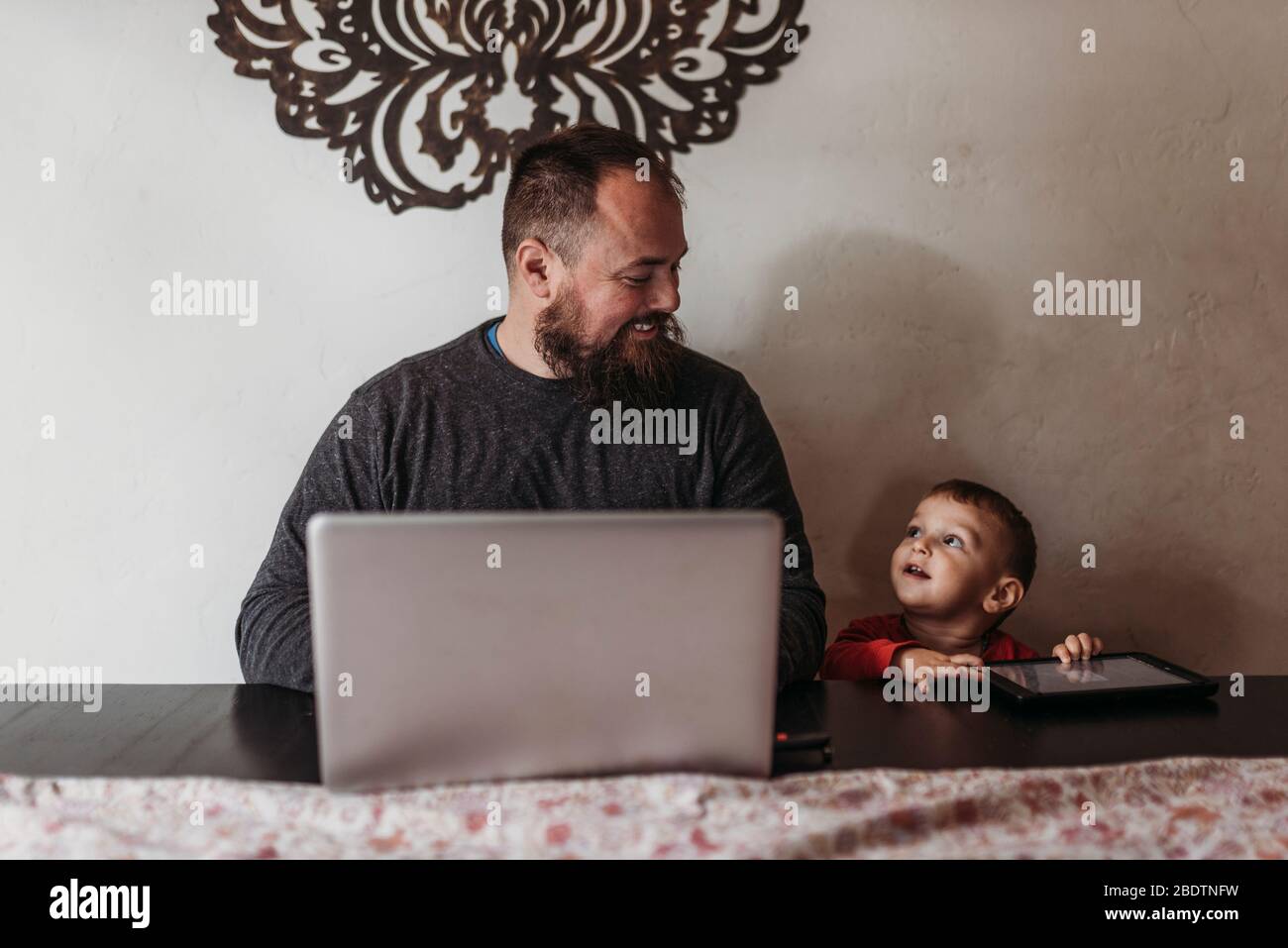 Father work hi-res stock photography and images - Alamy