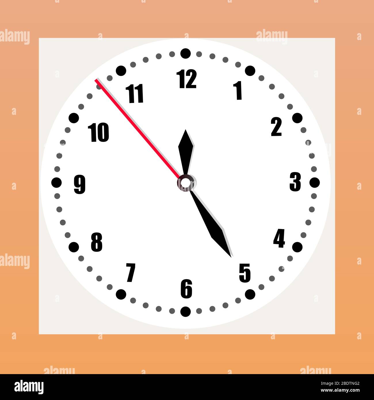 Square wall clock Stock Vector Images - Alamy