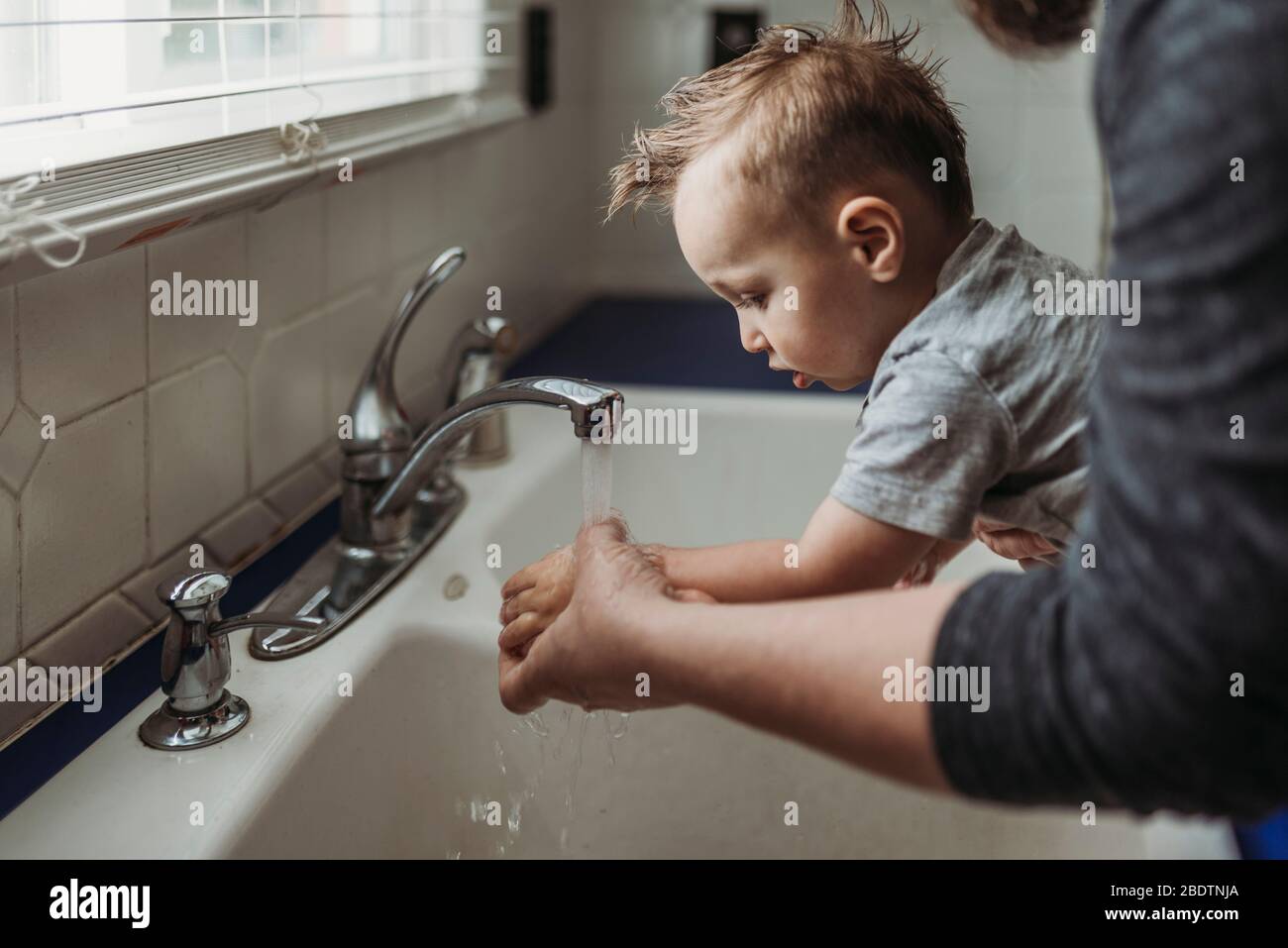 Clean washed hands boy hi-res stock photography and images - Alamy