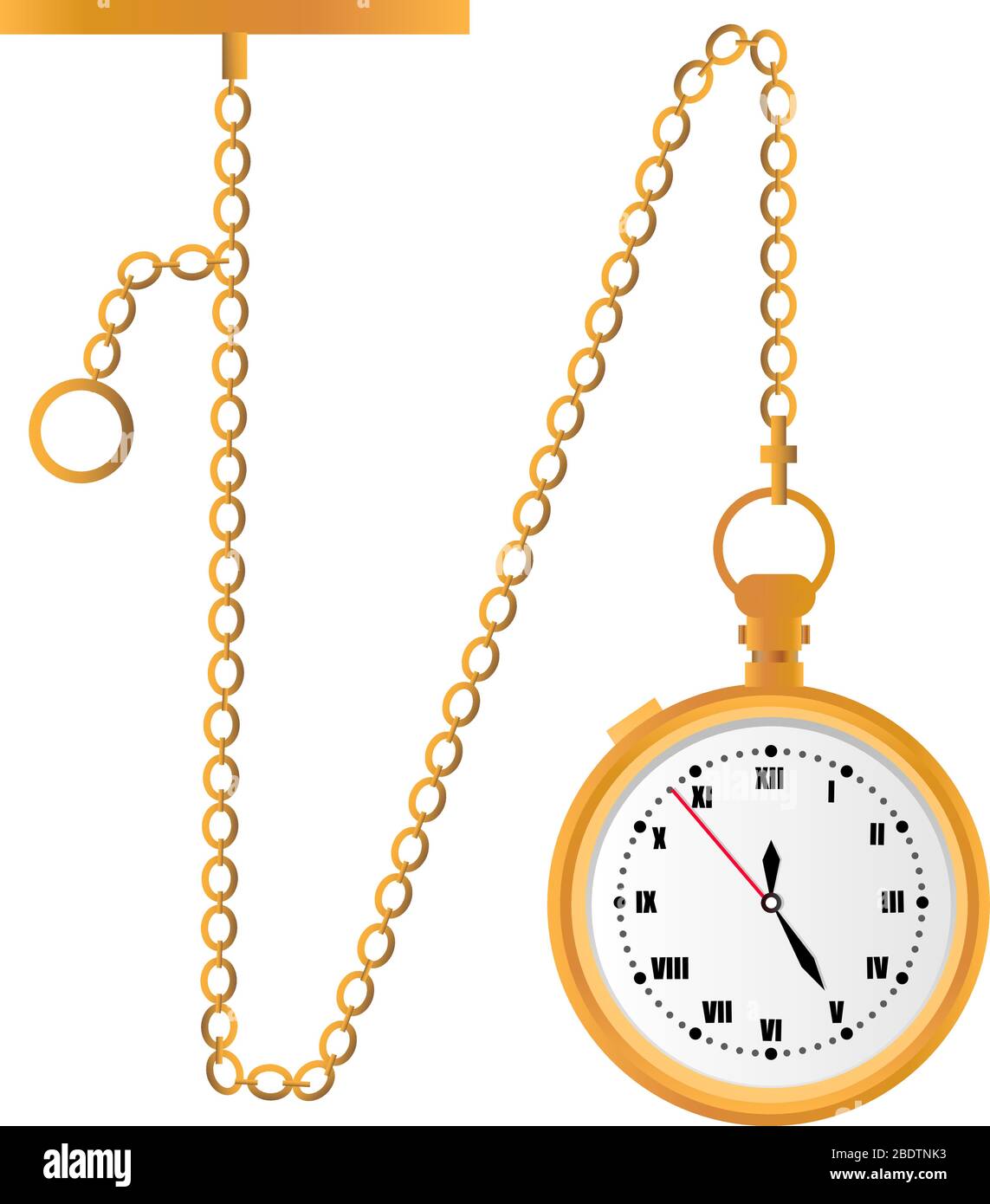 watch on a chain vector. background white Stock Vector Image & Art - Alamy