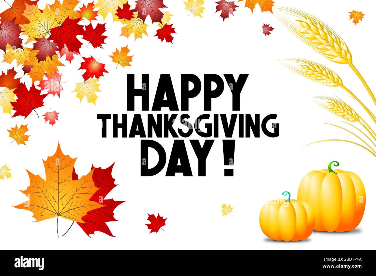Happy Thanksgiving Day! - illustration Stock Photo - Alamy