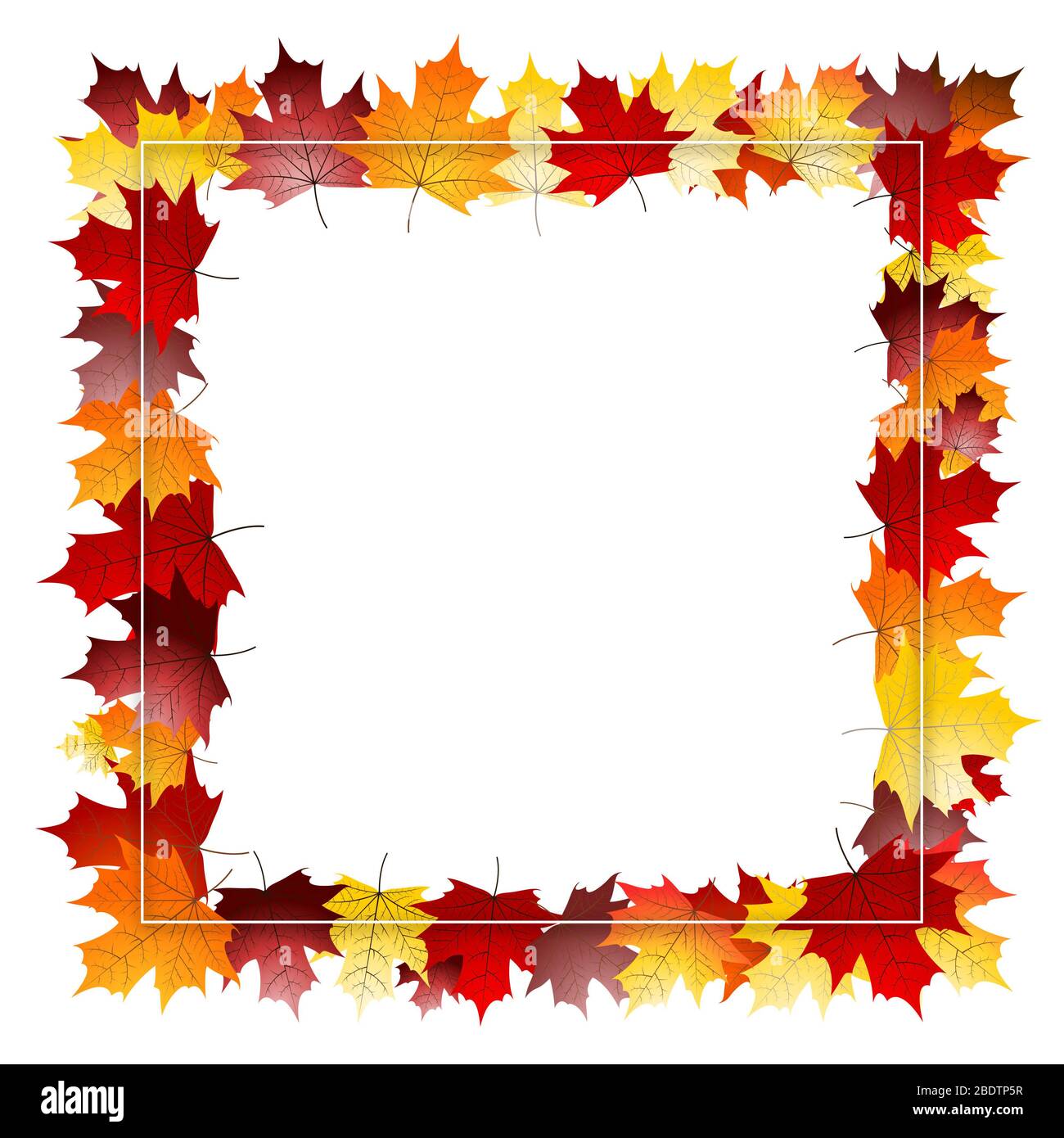 Frame made out of leaves Stock Photo - Alamy
