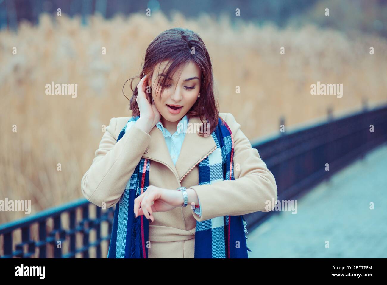 Woman late for work outdoor hi-res stock photography and images - Alamy
