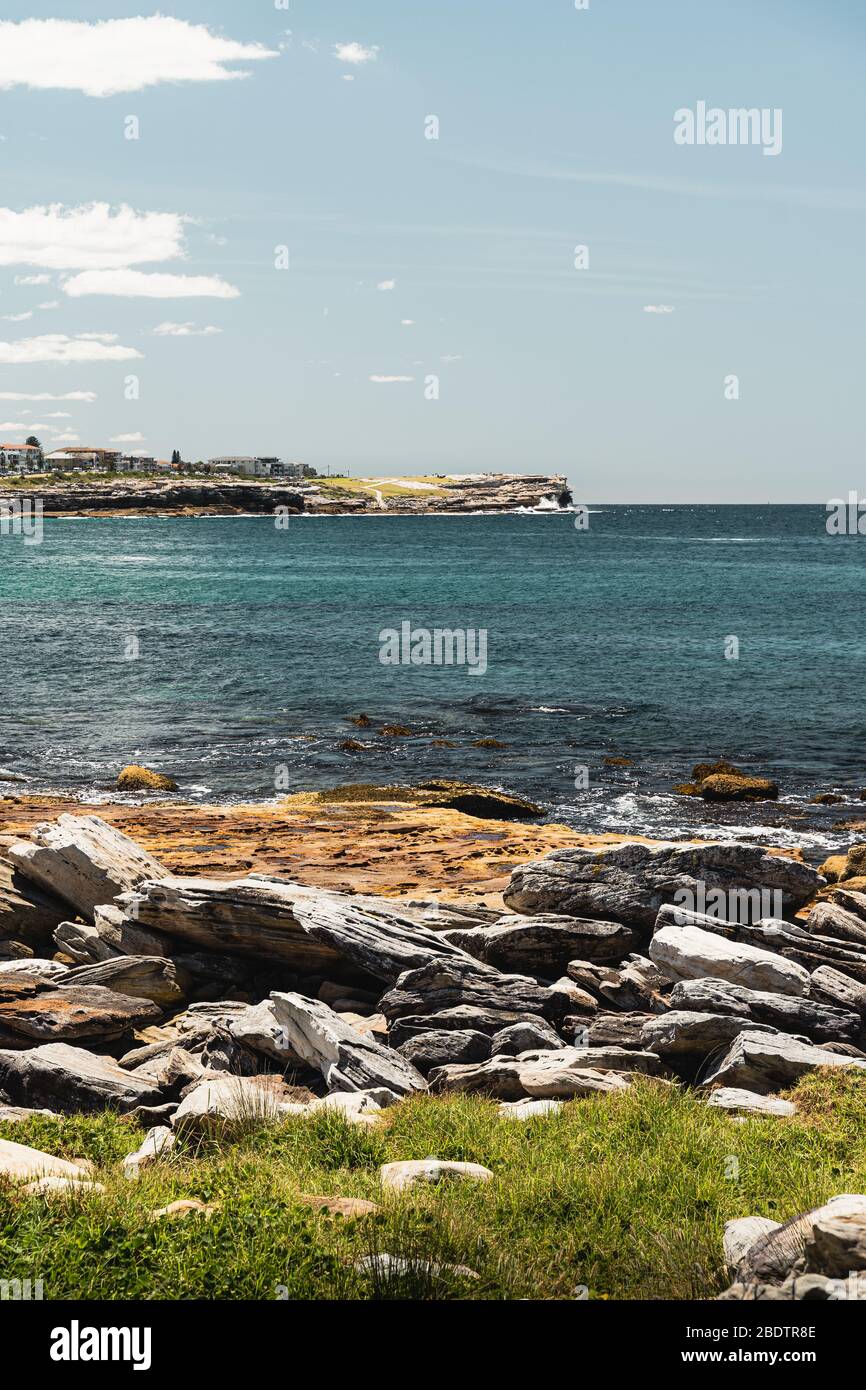 View of the ocean and cliffs of Mistral Point, Maroubra, as seen from ...