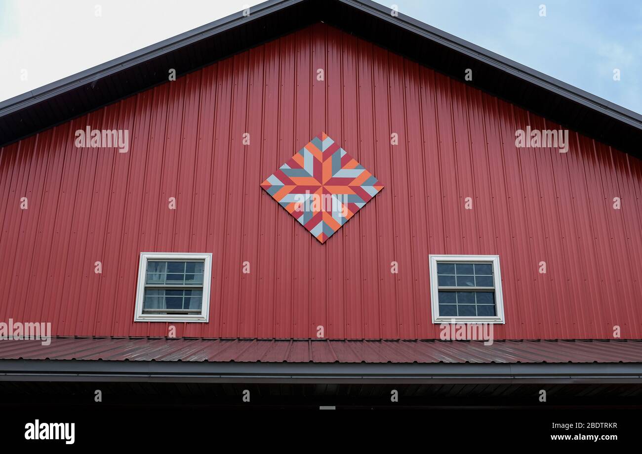 Christ Cross Church Barn Quilt Staples MN Stock Photo - Alamy