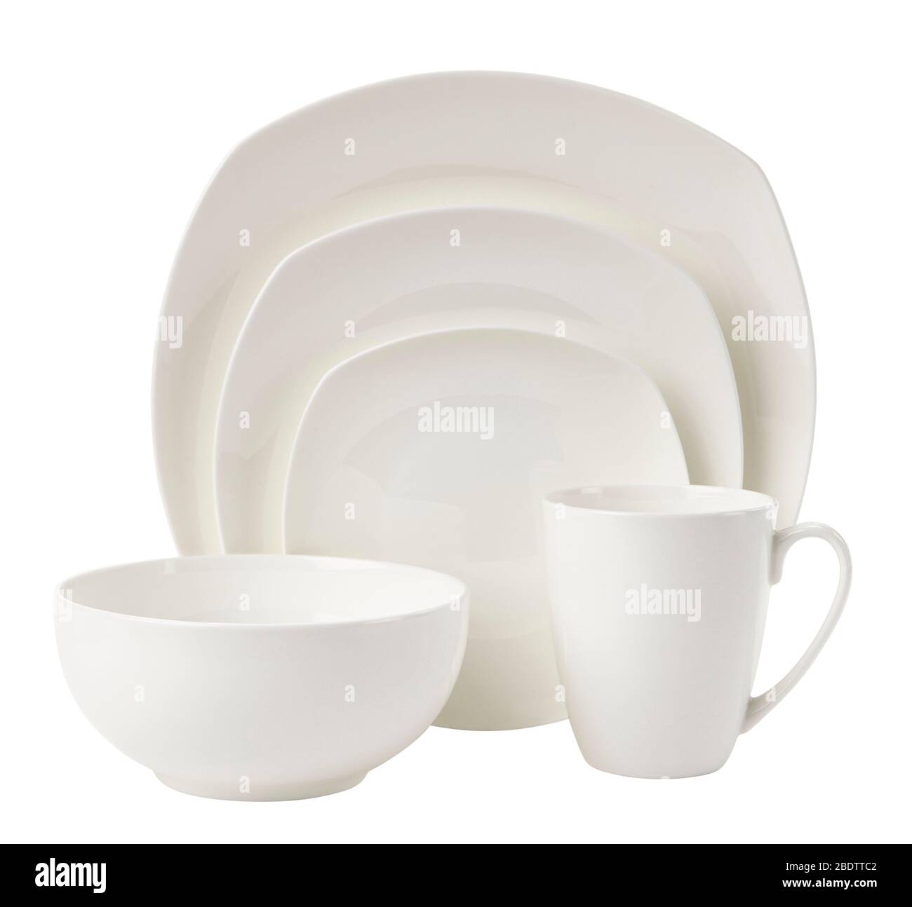 Set of dishes Cut Out Stock Images & Pictures - Alamy