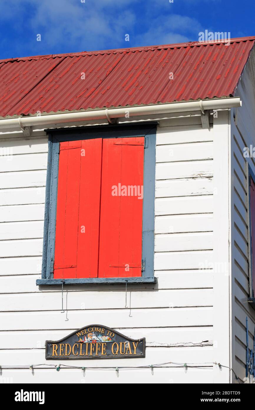 Red shutters in the Historic Redcliffe Quay District,St. John's,Antigua ...