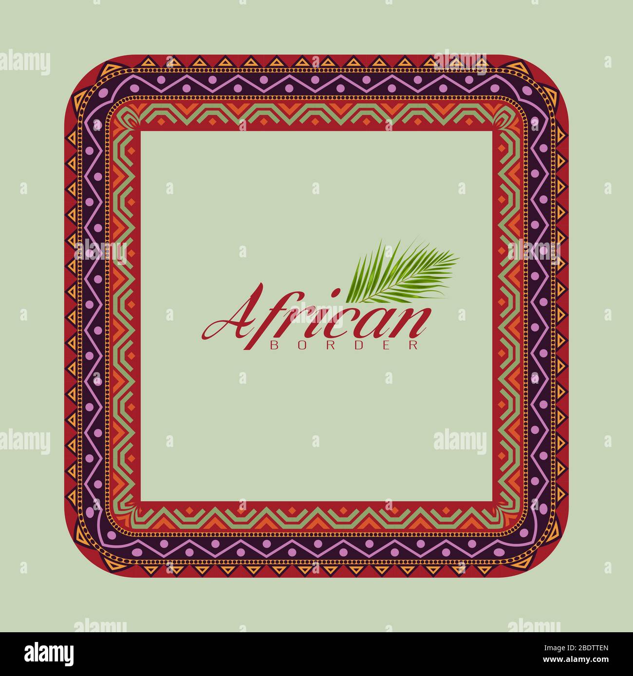 African style frame border with copyspace for your design. Vector ...