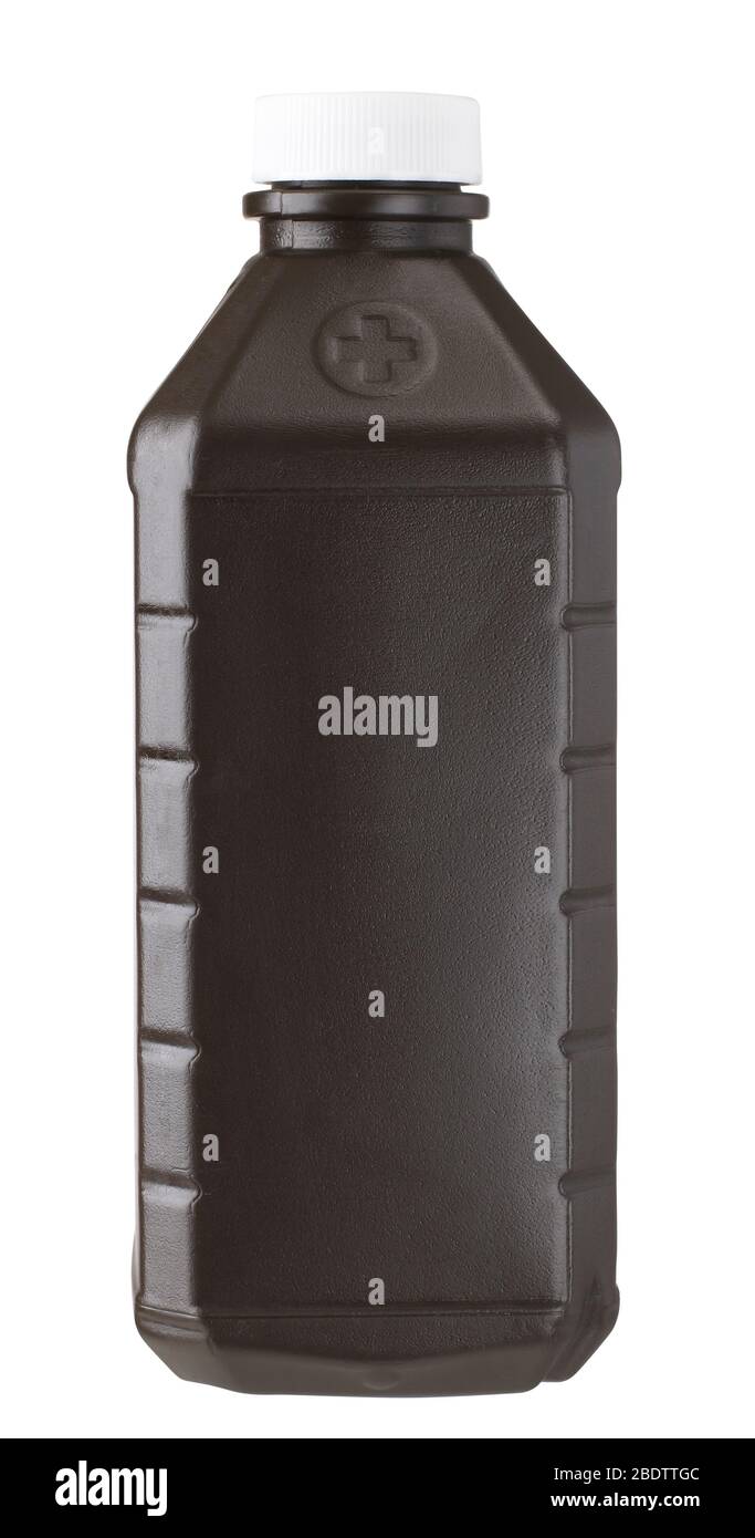 Brown plastic bottle Stock Photo - Alamy