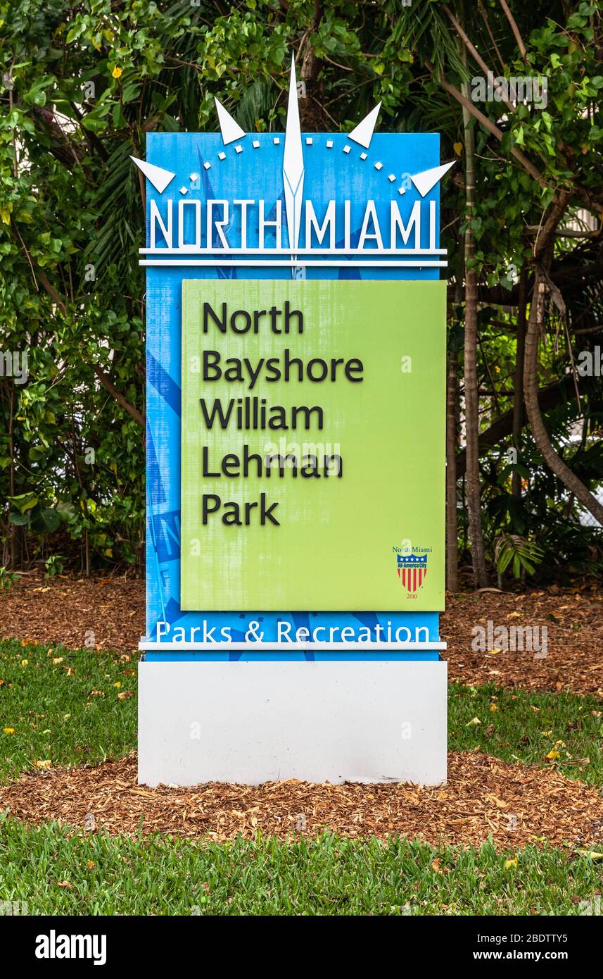 North bayshore william lehman park sign hi-res stock photography and ...