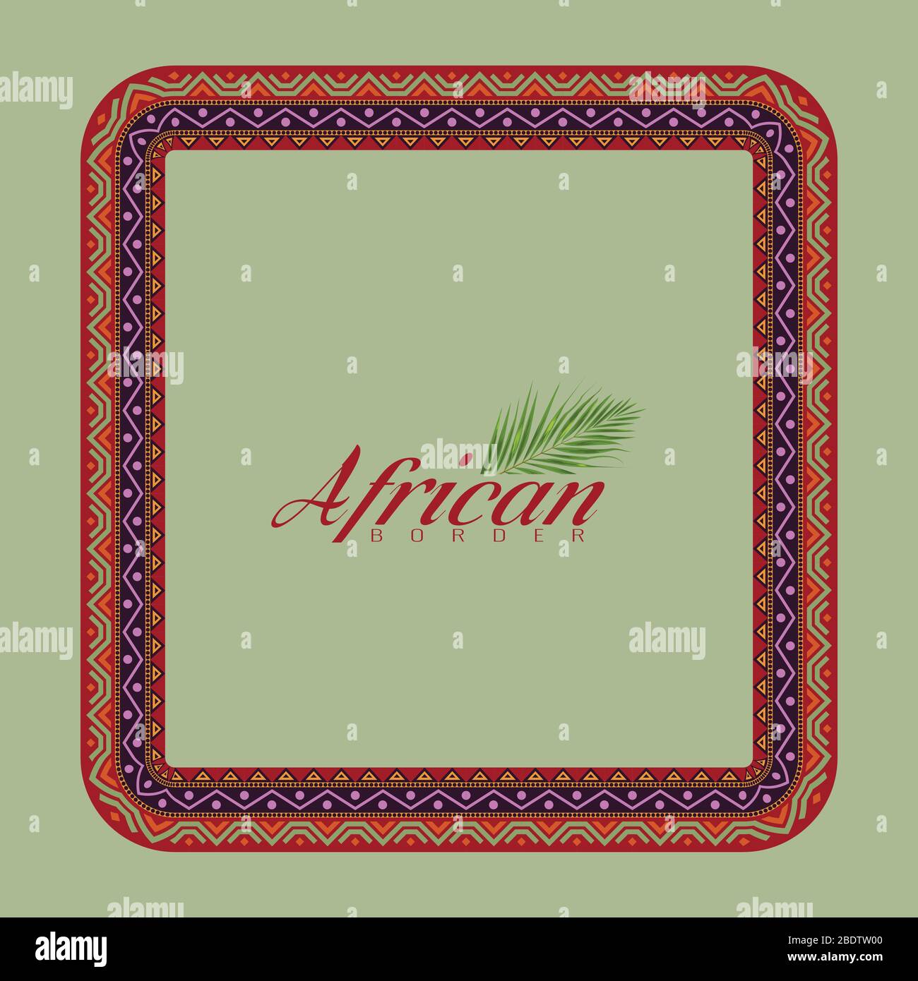 African style frame border with copyspace for your design. Vector ...