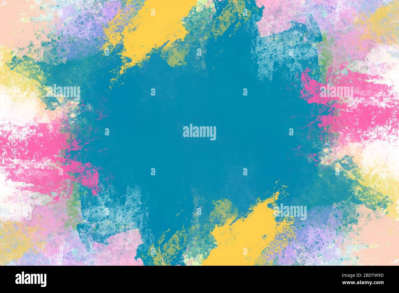 Graphic illustration of dynamic paint texture in vivid tone colors ...