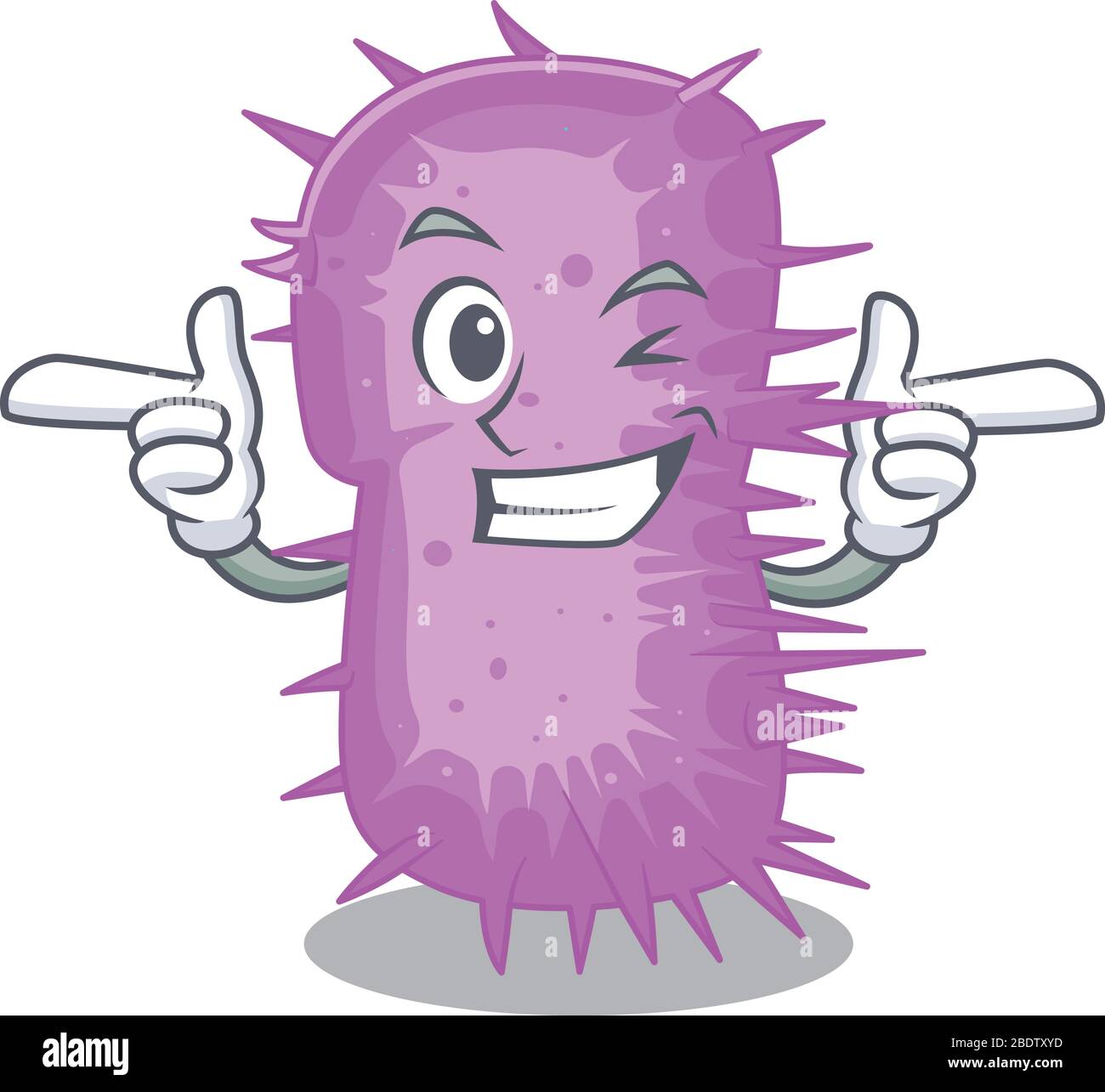 Cartoon design concept of acinetobacter baumannii with funny wink eye ...