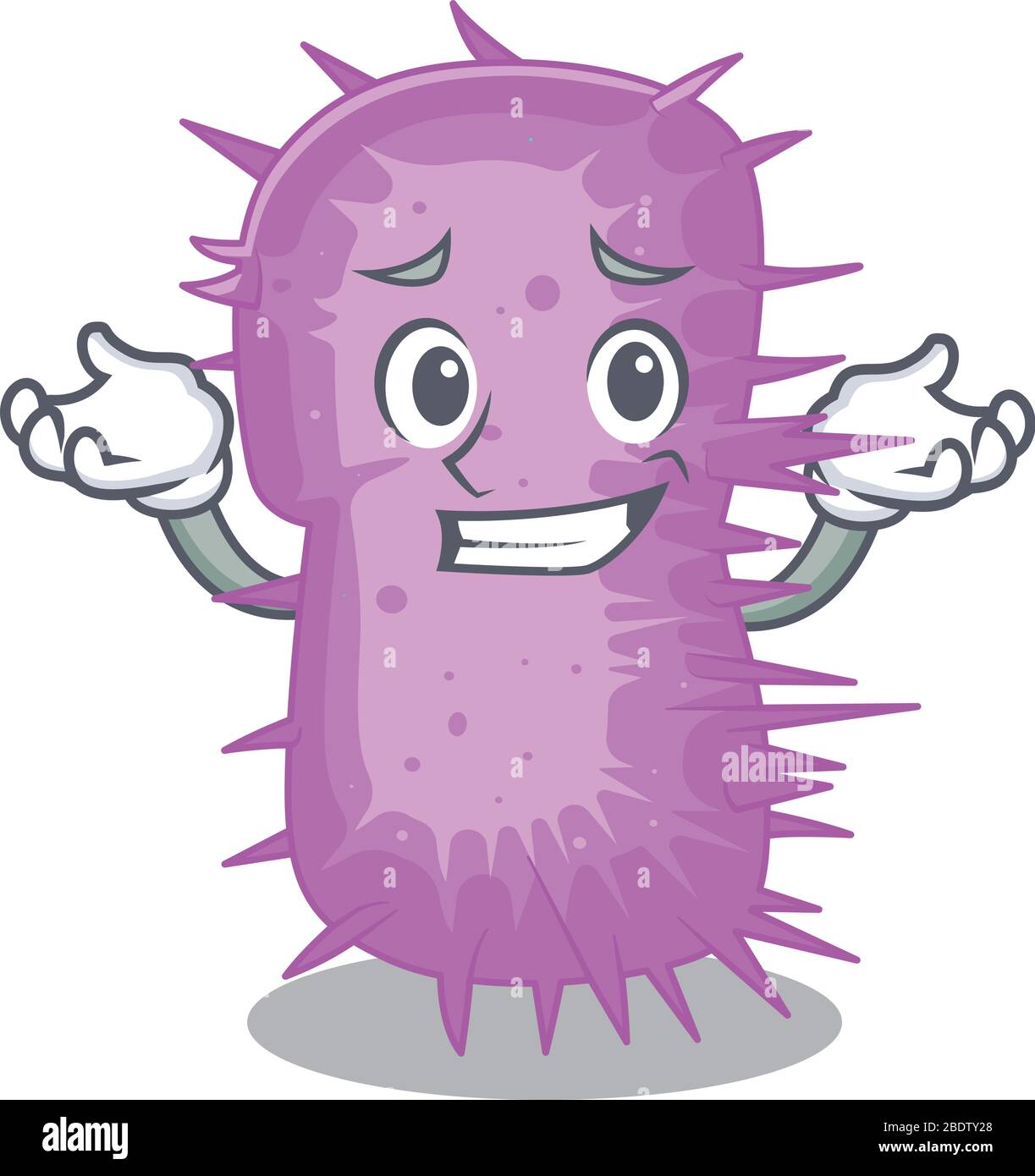 A picture of grinning acinetobacter baumannii cartoon design concept ...