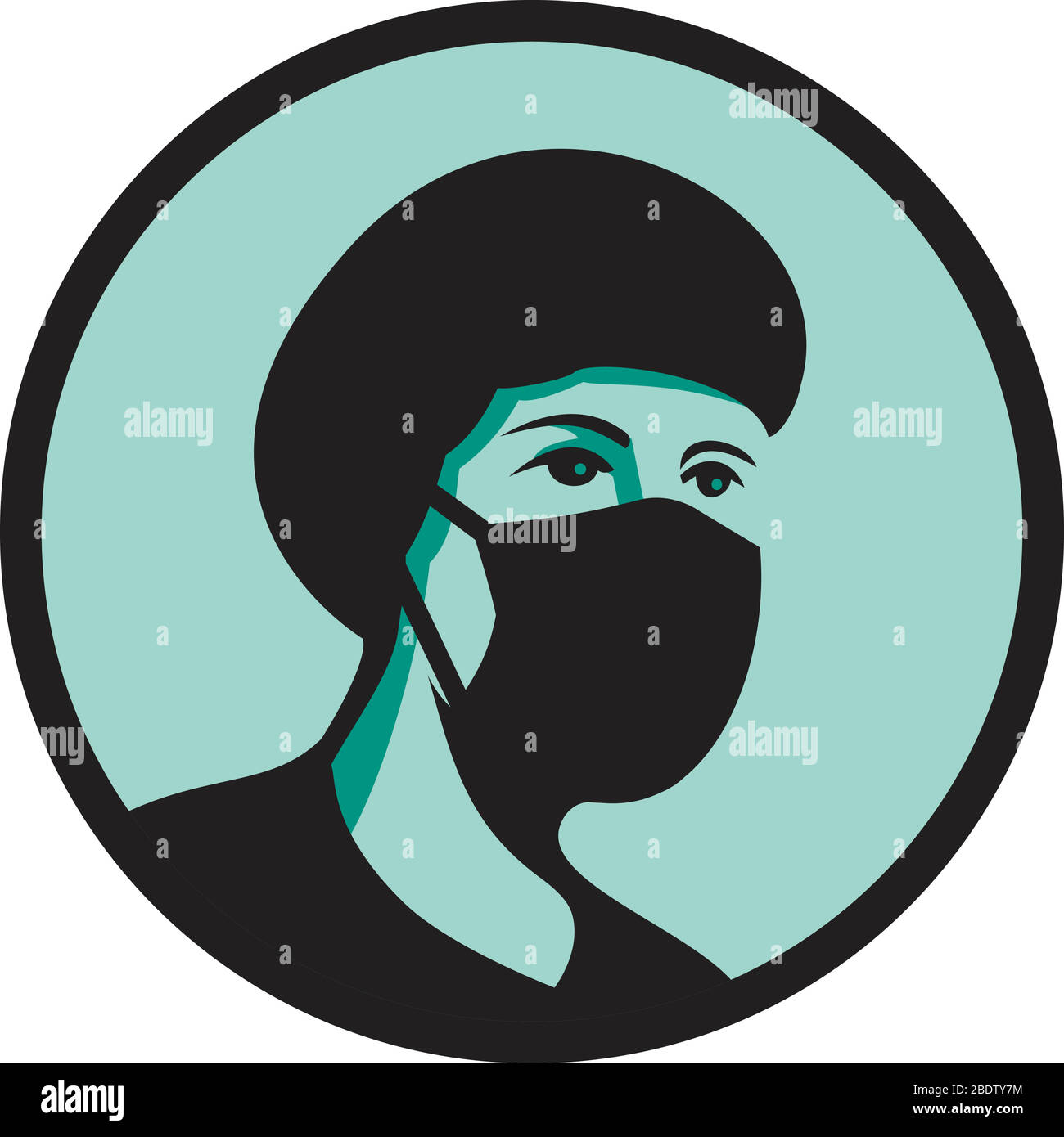 Bouffant cap Stock Vector Images - Alamy