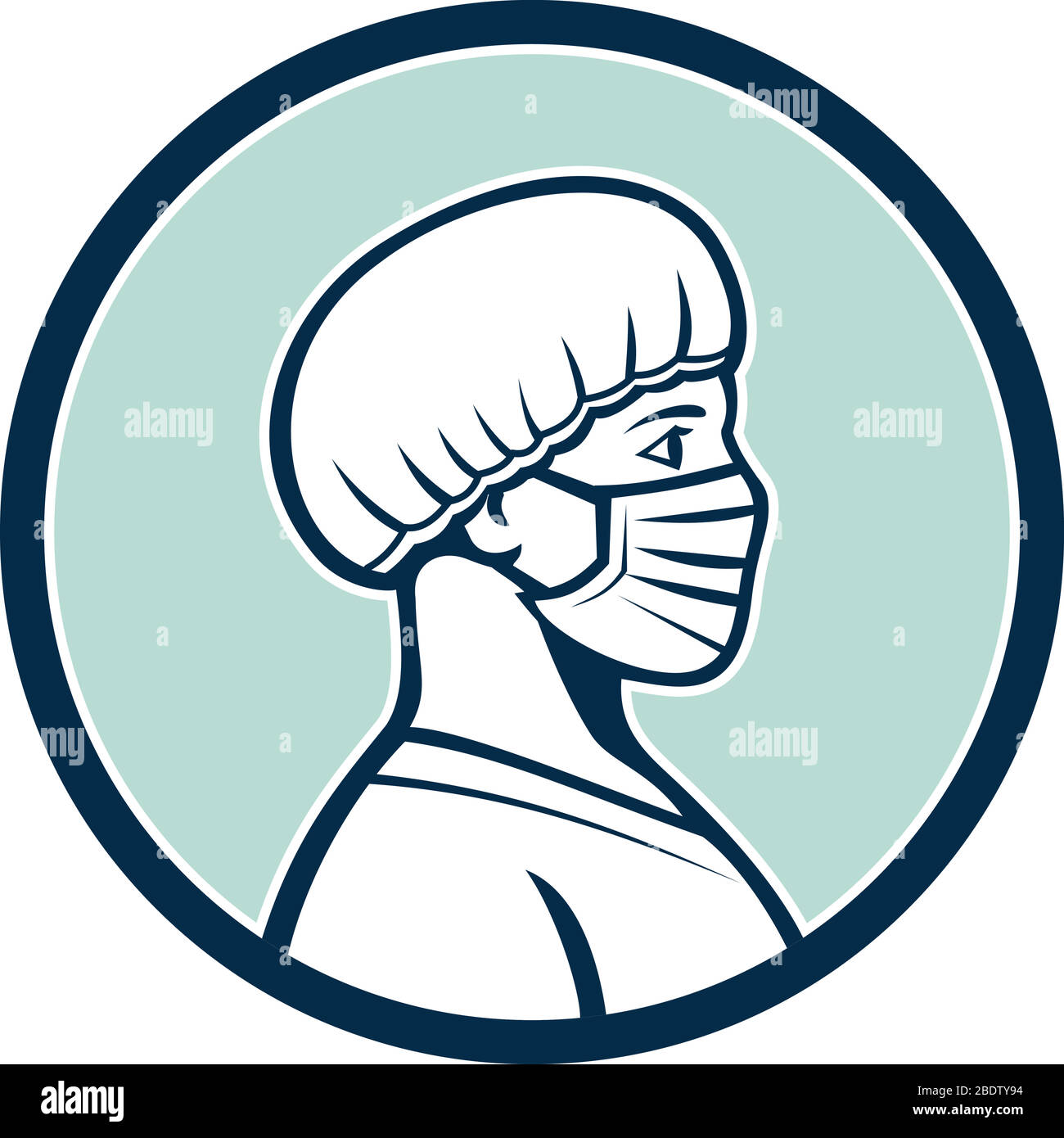 Bouffant cap Stock Vector Images - Alamy